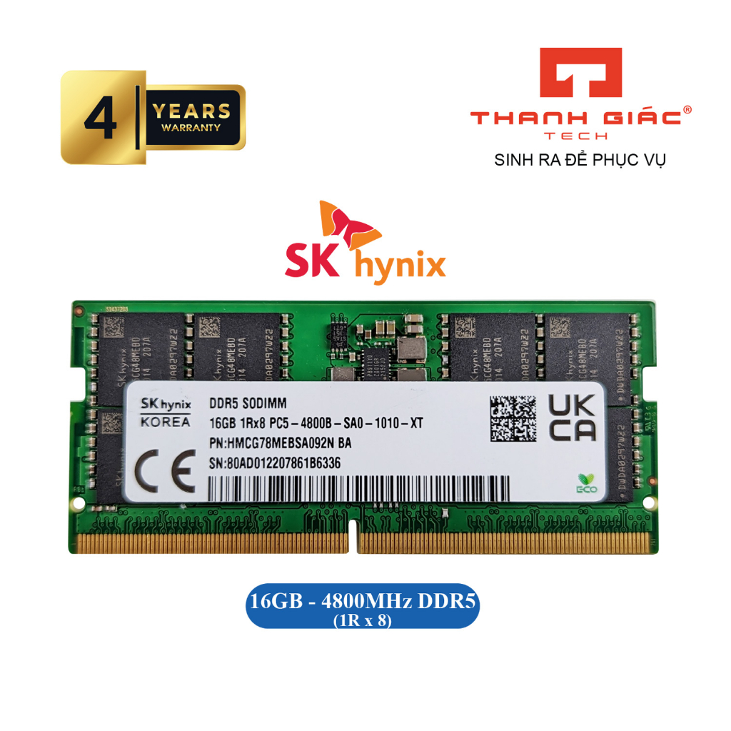 RAM Laptop DDR5 SK Hynix 16GB Bus 4800 - Bảo Hành 3 Năm | Shopee Việt Nam