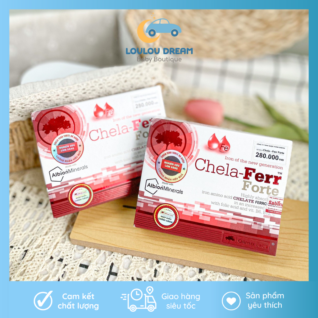 Sắt Chela-Ferr Forte cho bà bầu hỗ trợ bổ sung và dễ hấp thu sắt - 30 ...