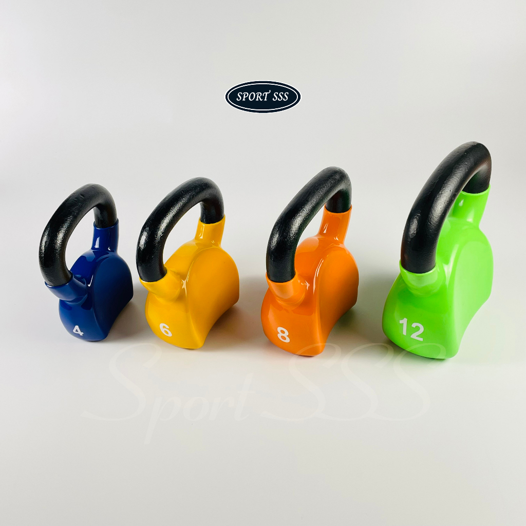 Tạ ấm - kettlebell - tạ bình vôi 4kg - 6kg - 8kg - 12kg Bọc cao su - Nam , Nữ - thể lực - GYM ...