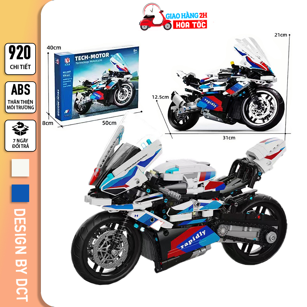 Bộ đồ chơi lắp ráp lego xe moto 920 chi tiết, xếp hình lego xe máy có ...