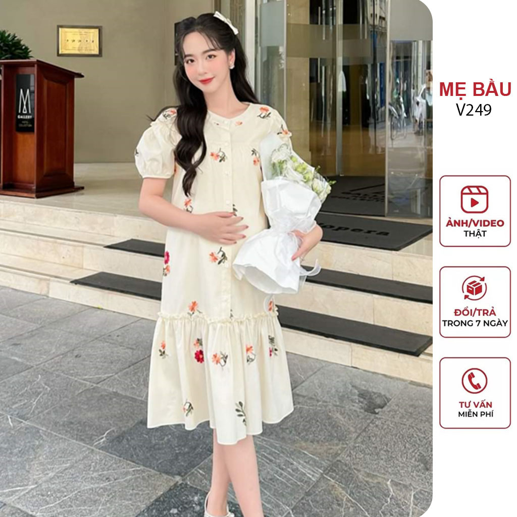 [V249] ĐẦM VÁY BẦU CÔNG SỞ MÙA HÈ DÁNG SUÔNG ĐUÔI CÁ ĐẸP THỜI TRANG THIẾT KẾ - ĐẦM BẦU XINH ...