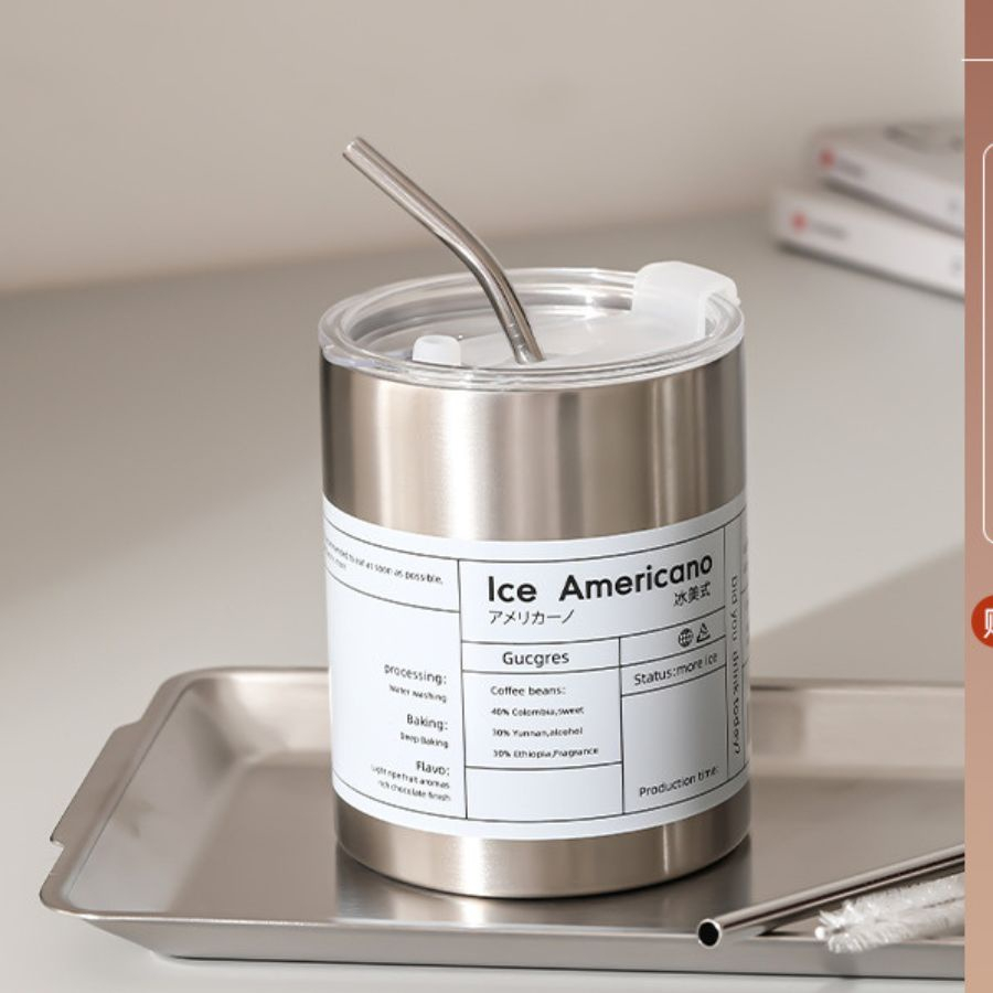 Cốc Giữ Nhiệt Coffe Americano Inox 304 Cao Cấp, Ly Cafe Giữ Nhiệt Inox 304 Thể Tích 600ML ...