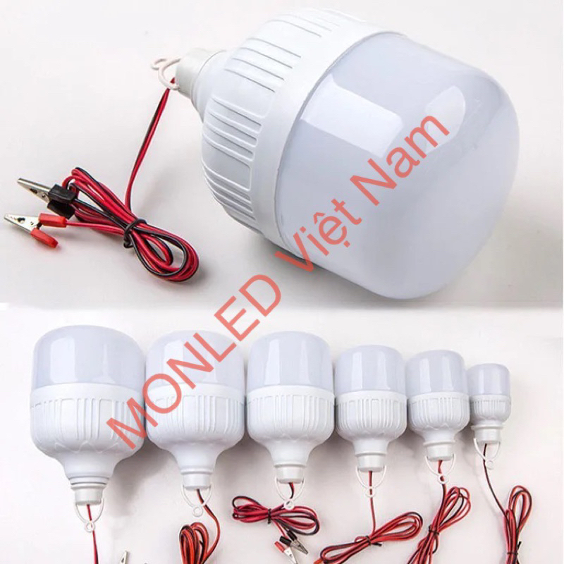 [ BH 12 tháng ] Bóng đèn LED 12v kẹp bình ắc quy | Shopee Việt Nam