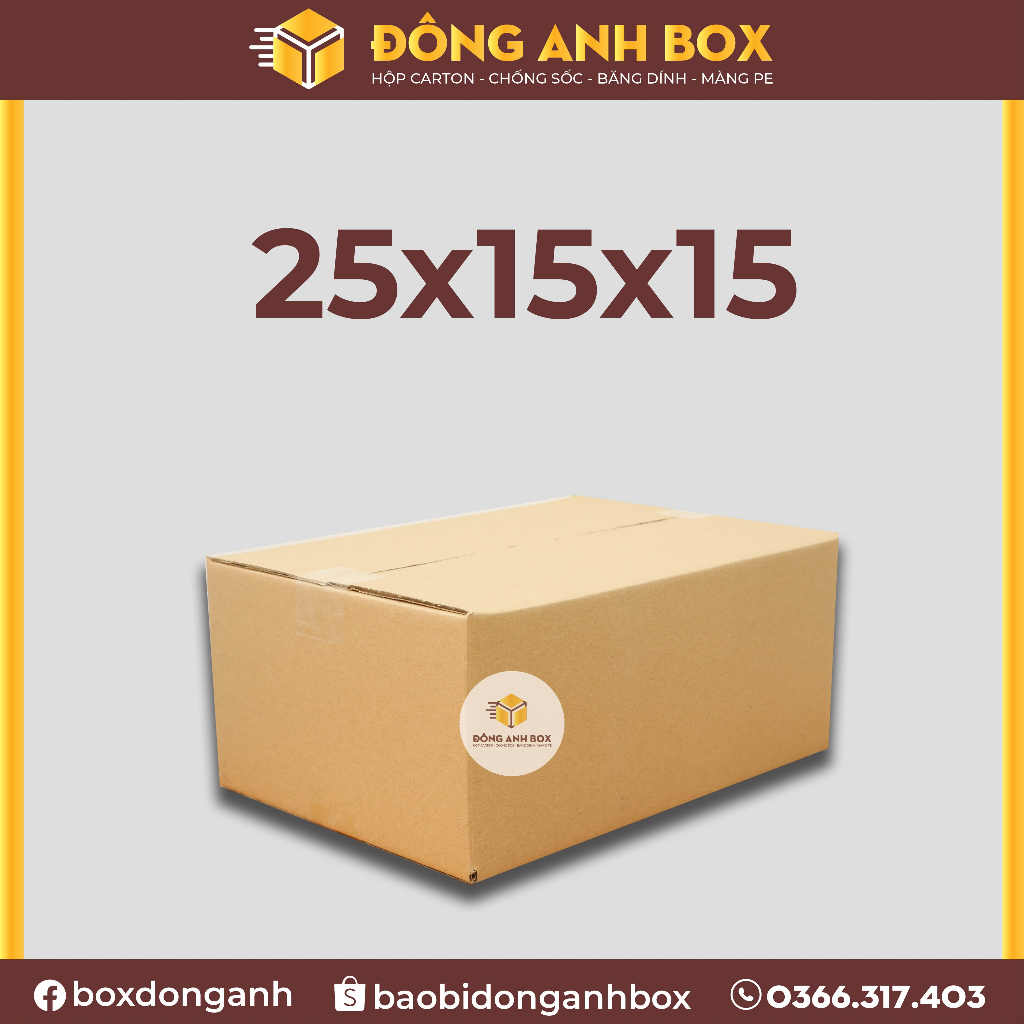 Hộp 25x15x15, hộp giấy đóng hàng, hộp shipcod ,hộp carton giá rẻ tại ...