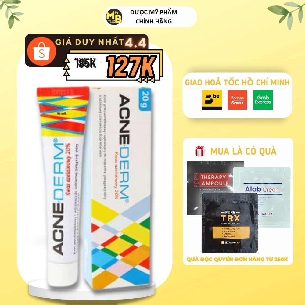 Acne Derm Kem giảm mụn Acnederm Azelaic Aicd 20% làm trắng da 20g ...