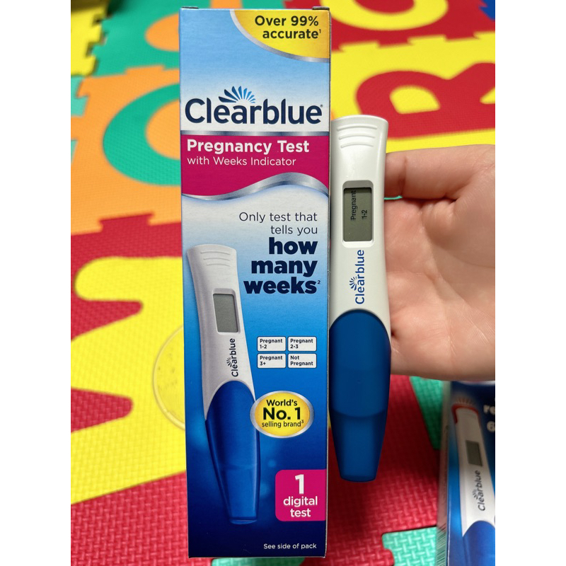 Que Thử Thai Điện tử hiện rõ tuổi tuần thai Clearblue How Many Weeks ...