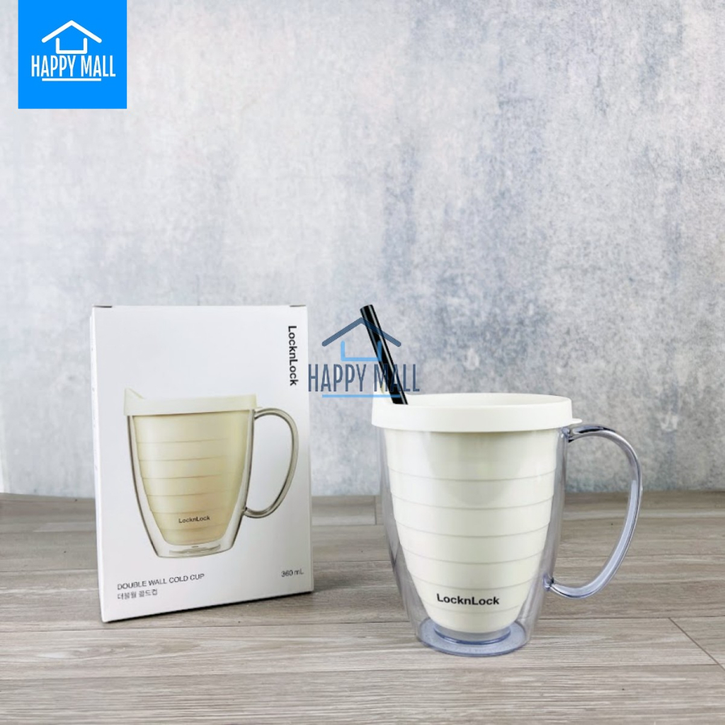 Ly nhựa 2 lớp LocknLock nắp gạt đóng mở 360ml, 600ml HAP523 HAP524 HAP525 Happy Mall | Shopee ...