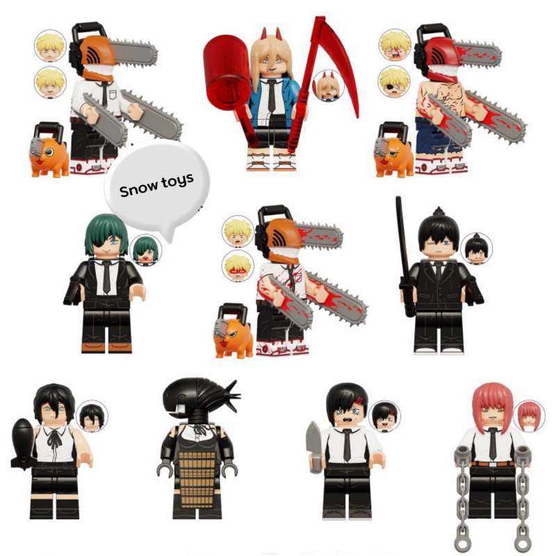 Minifigures Chainsaw Man - Denji Power Pochita Aki Makima Kishibe Reze ...