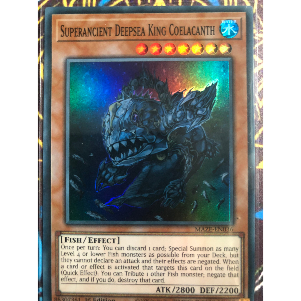 Thẻ bài Yugioh - TCG (UK) - Superancient Deepsea King Coelacanth / MAZE ...