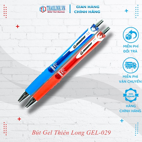 Bút Gel Thiên Long Gel-029 | Xanh - Đỏ | Ngòi 0.5mm | Shopee Việt Nam