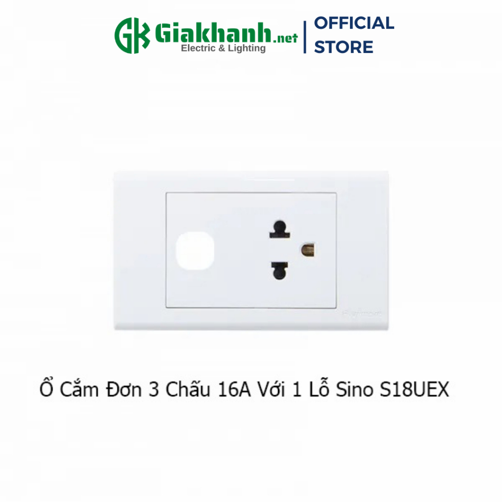 Mặt Ổ Cắm Đơn 3 Chấu 16A Với 1 Lỗ Sino S18UEX | Shopee Việt Nam