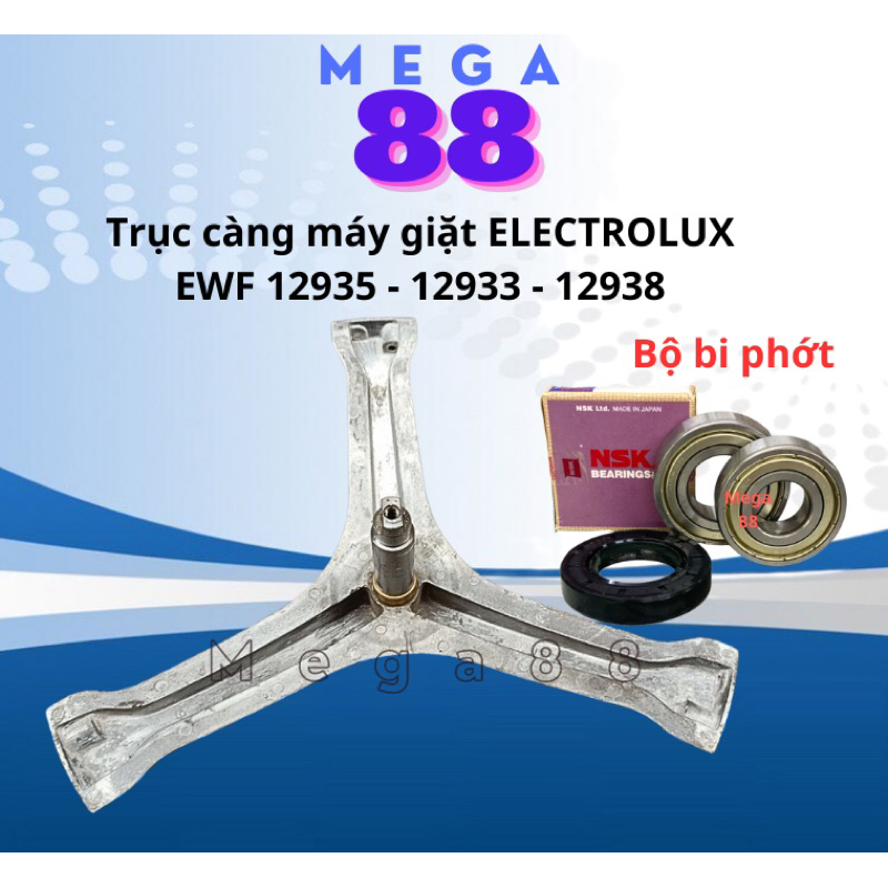 Trục càng máy giặt Electrolux EWF 12935 12938 12933 kèm bi phớt cao cấp ...
