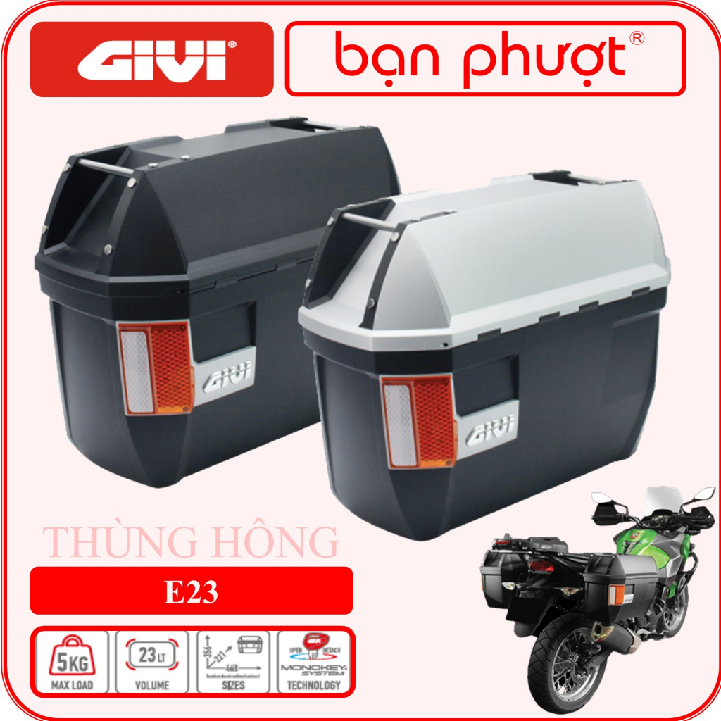 Thùng Hông Givi E23 - Cặp Thùng Givi Chính Hãng 23L Gắn Hông Xe Máy - Bạn Phượt | Shopee Việt Nam