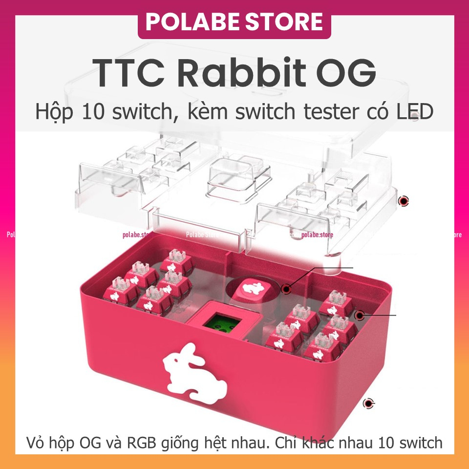 1 hộp TTC RABBIT OG RGB TTC TIGER OG RGB bàn phím cơ nguyên hộp TTC linear switch - Polabe Store ...