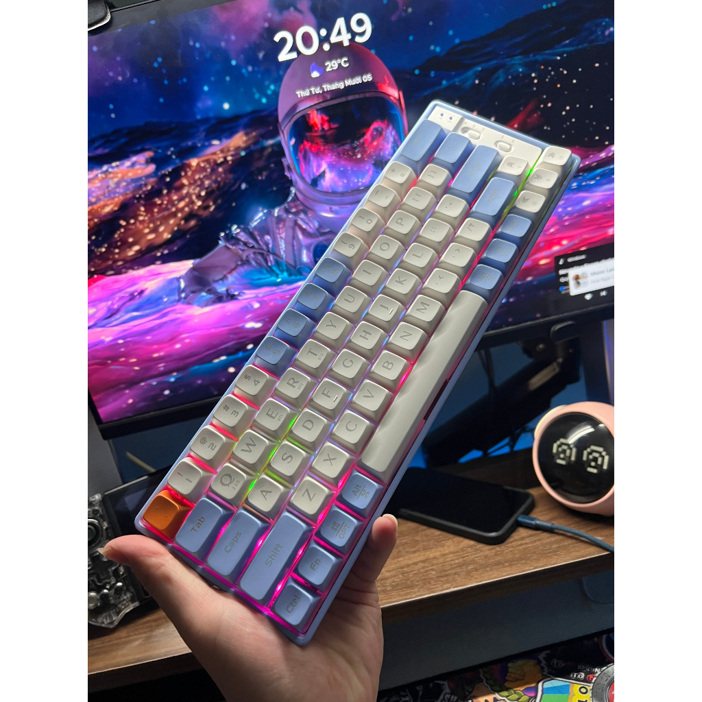 Bàn phím cơ không dây HOTSWAP Langtu GK65 % CUSTOM SWITCH | Shopee Việt Nam