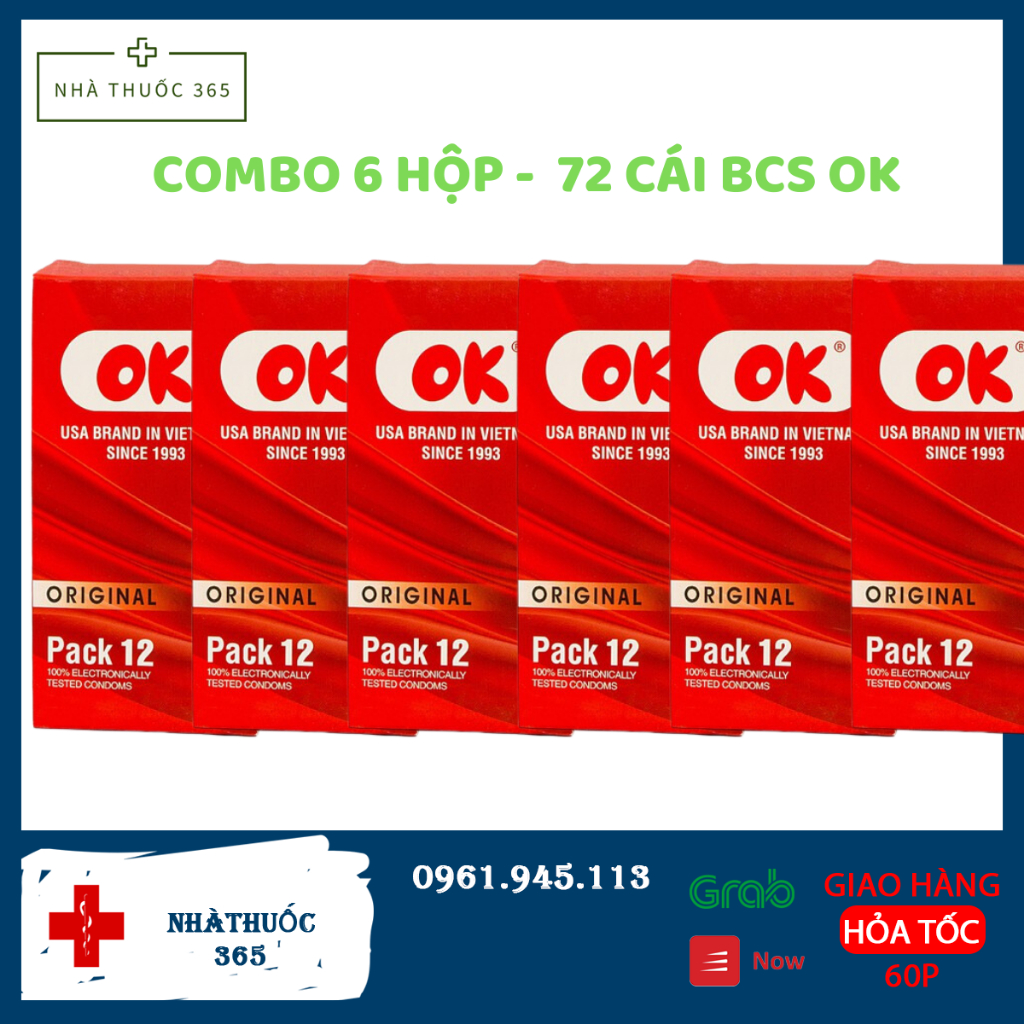 [CHUẨN]COM 6 Hộp Bao cao su Ok Original 72 Cái | Shopee Việt Nam