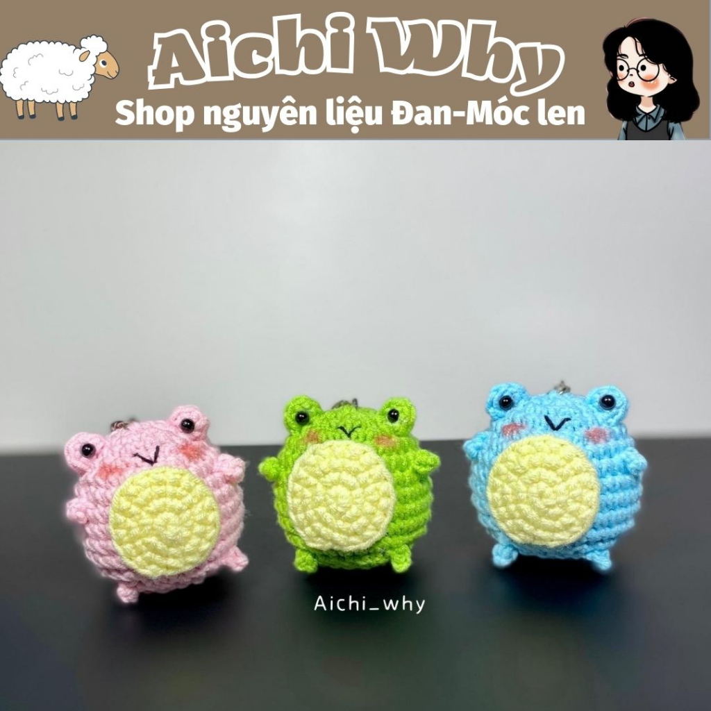 {DIY} Set nguyên liệu móc Len Ếch ĐuLi + video hướng dẫn chi tiết ...