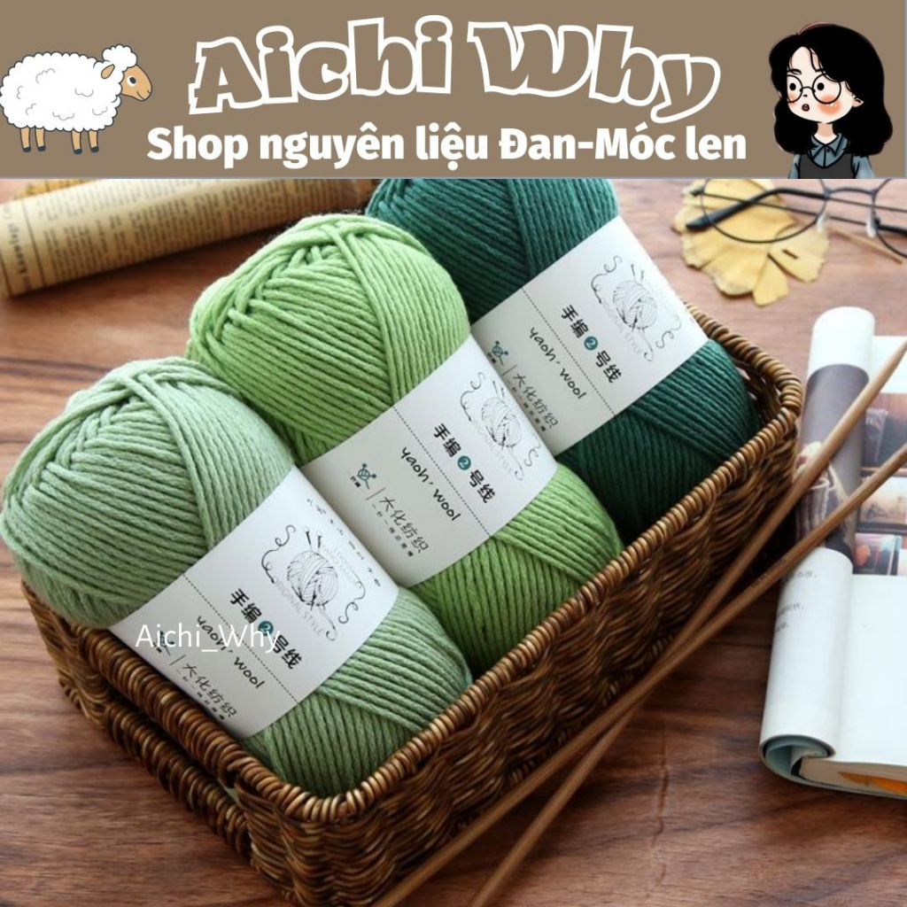 Len Yaoh Wool -100g(đan khăn,đan áo) | Shopee Việt Nam