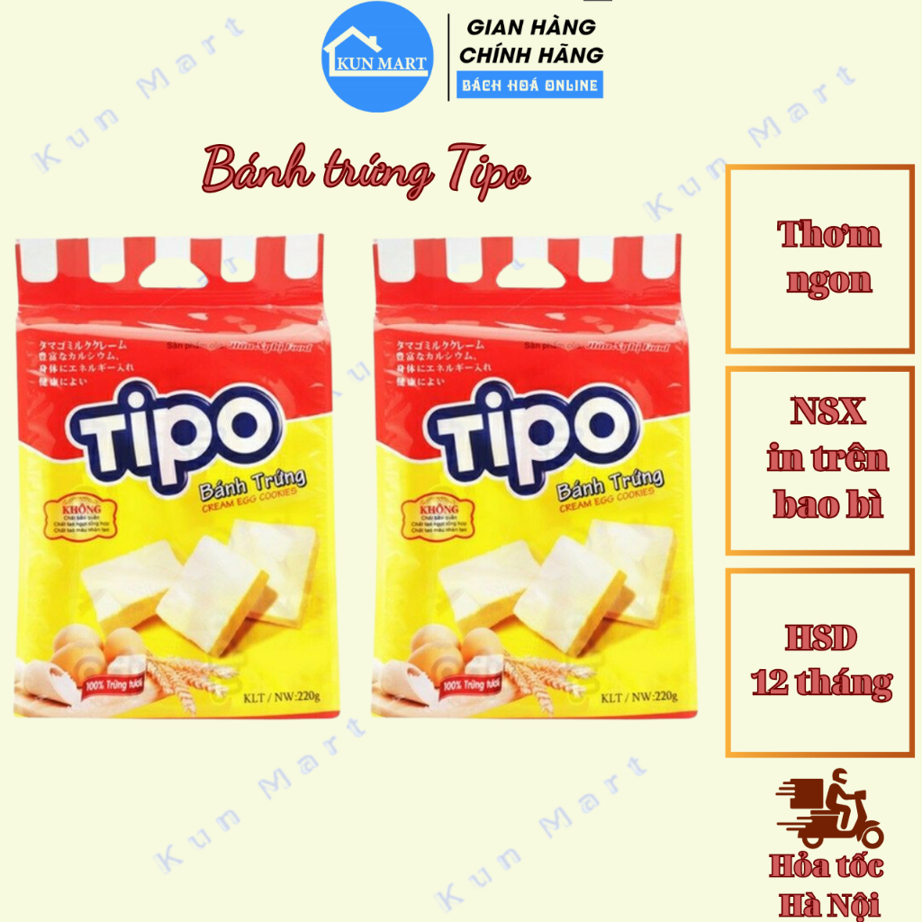Bánh trứng Tipo Thơm Ngon túi 220g | Shopee Việt Nam