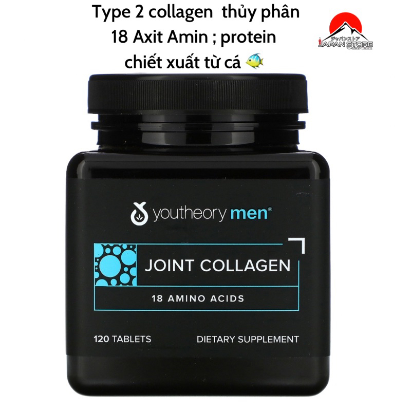 [ Collagen Cá ] viên uống thuỷ phân collagen Youtheory® Joint for Men ...