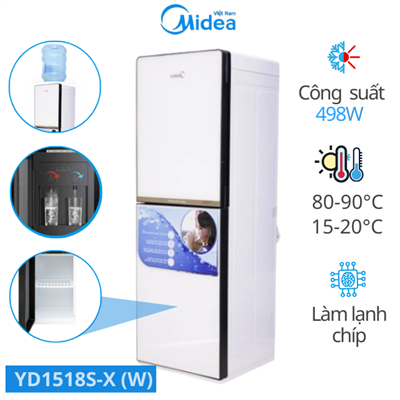 Cây nước nóng lạnh Nhập Khẩu Midea Midea YD1518S-XW bình lọc máy lọc ...