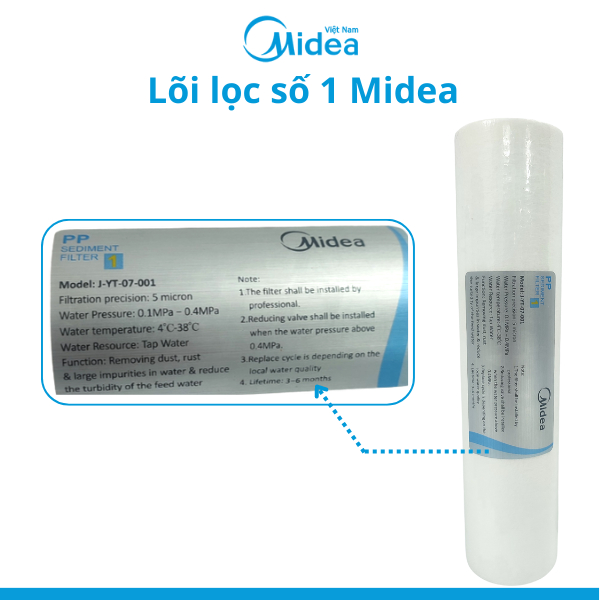 [CHÍNH HÃNG] Lõi lọc nước số 1 Midea lõi lọc thô thay thế máy lọc nước ...
