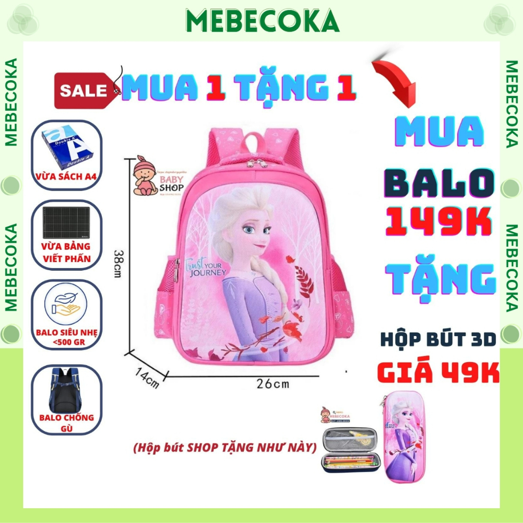 [TẶNG HỘP BÚT] Balo cho bé ,Ba lô học sinh tiểu học bé trai lớp 1 đến ...