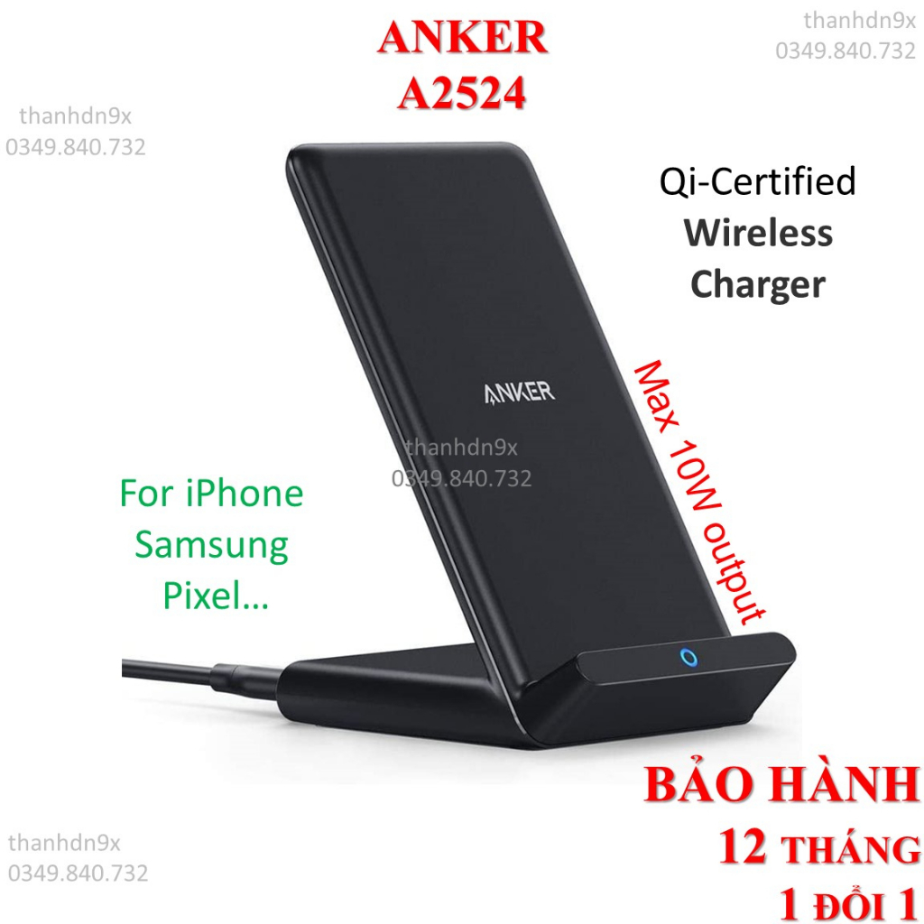 Đế sạc không dây Anker Powerwave Stand A2524 sạc nhanh 313 Wireless Charger (Stand), Qi ...