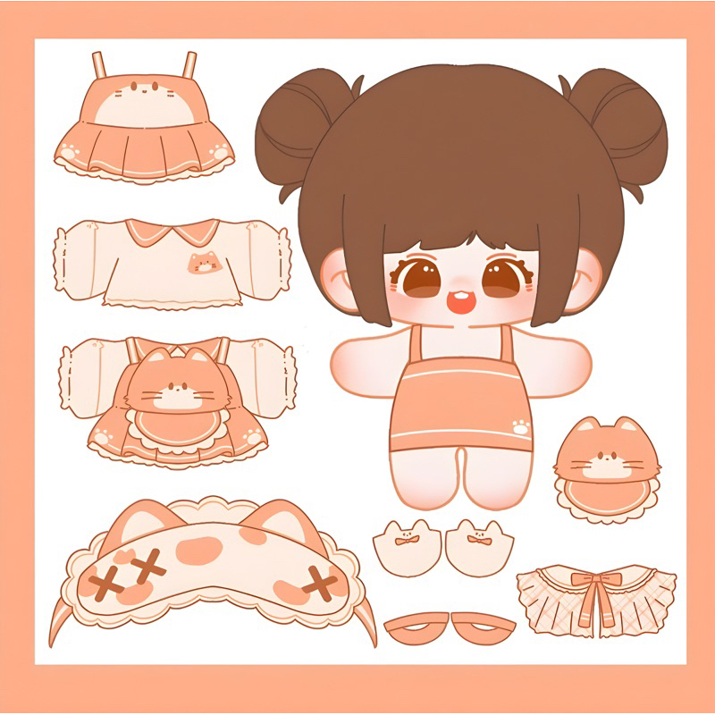 Búp bê giấy CHIBI (chọn mẫu) | Shopee Việt Nam