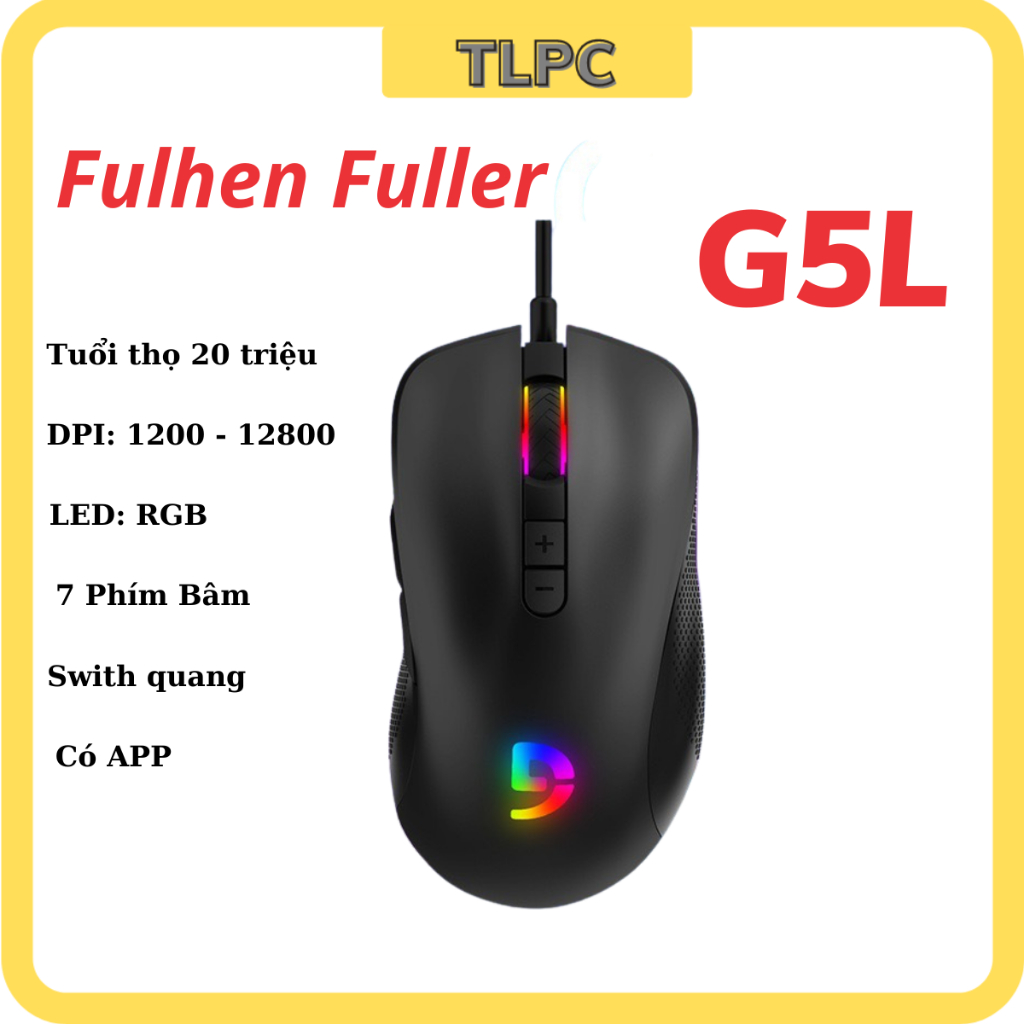 Chuột Gaming Fuhlen Fuller G5L led rgb, tốc độ DPI 12800 Chuột chơi ...