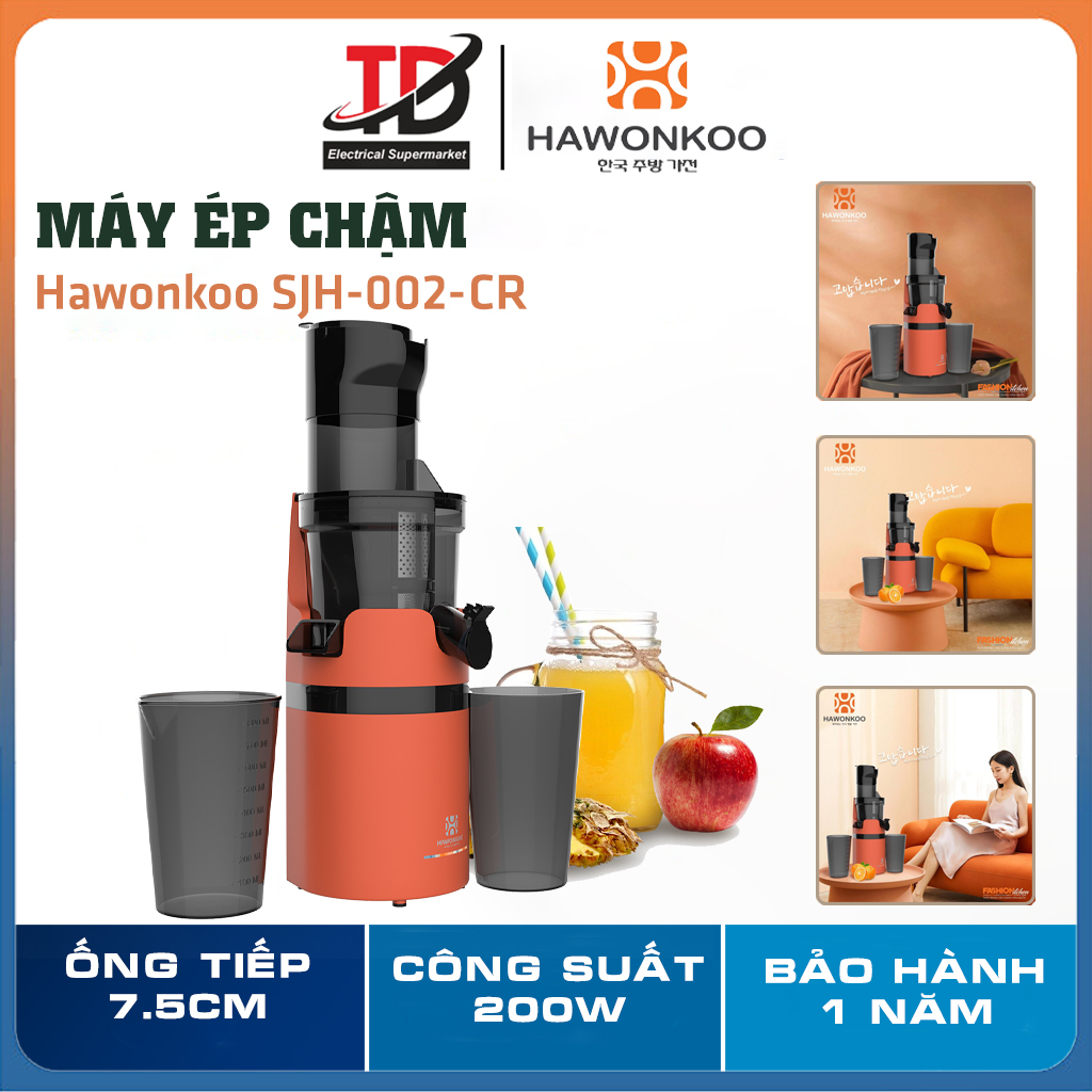 Máy Ép Chậm Hawonkoo SJH-002-CR, Công Suất 200W, Ép Kiệt Bã, Hàng Chính ...