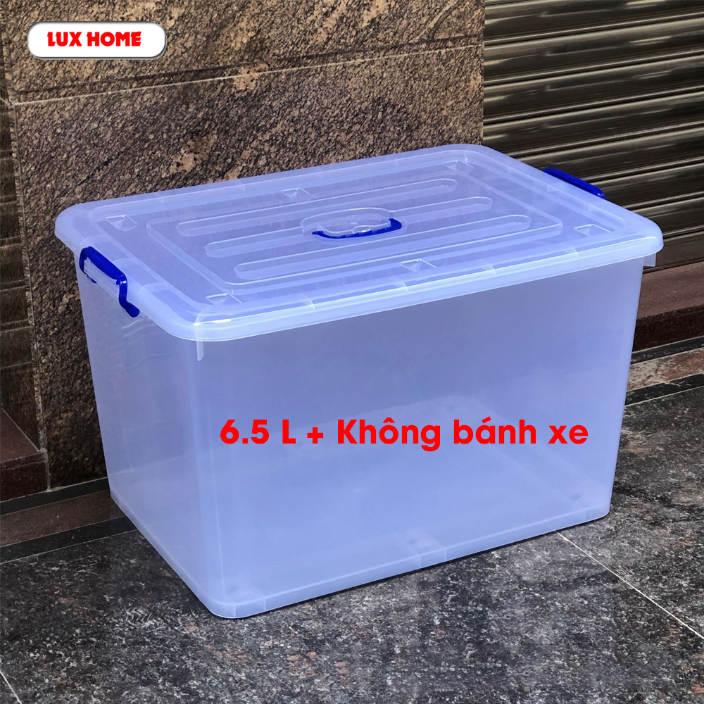 Thùng nhựa trong suốt đựng đồ Dsmarts 6,5/10/15/30/45/55/90L | Shopee Việt Nam