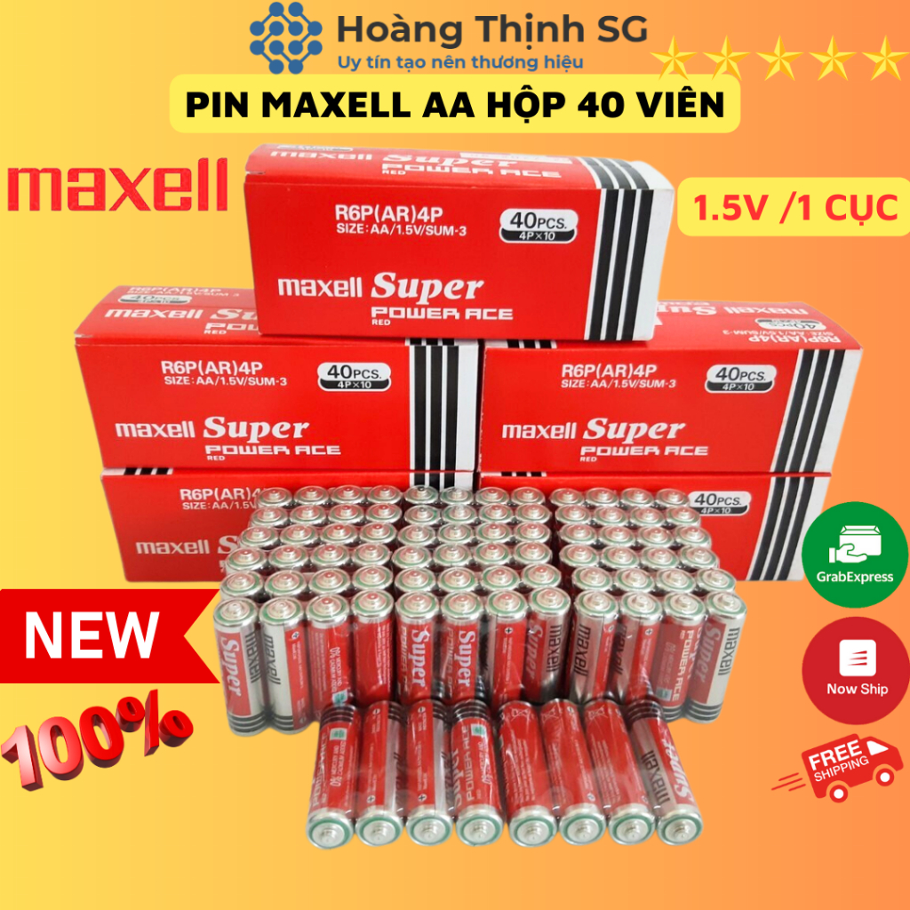 Hộp 40 Viên Pin AA (2A) Maxell, pin tiểu AAA (3A) Maxell Super Power Chính hãng | Shopee Việt Nam