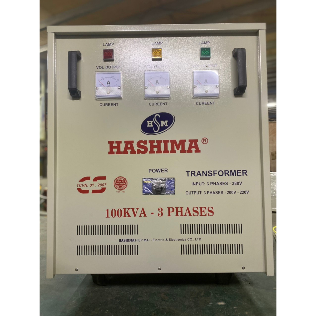 Máy biến thế 3 pha - biến áp 3KVA 6KVA 10KVA 15KVA 20KVA đến 500kva vào 380v ra 200v 220v ...