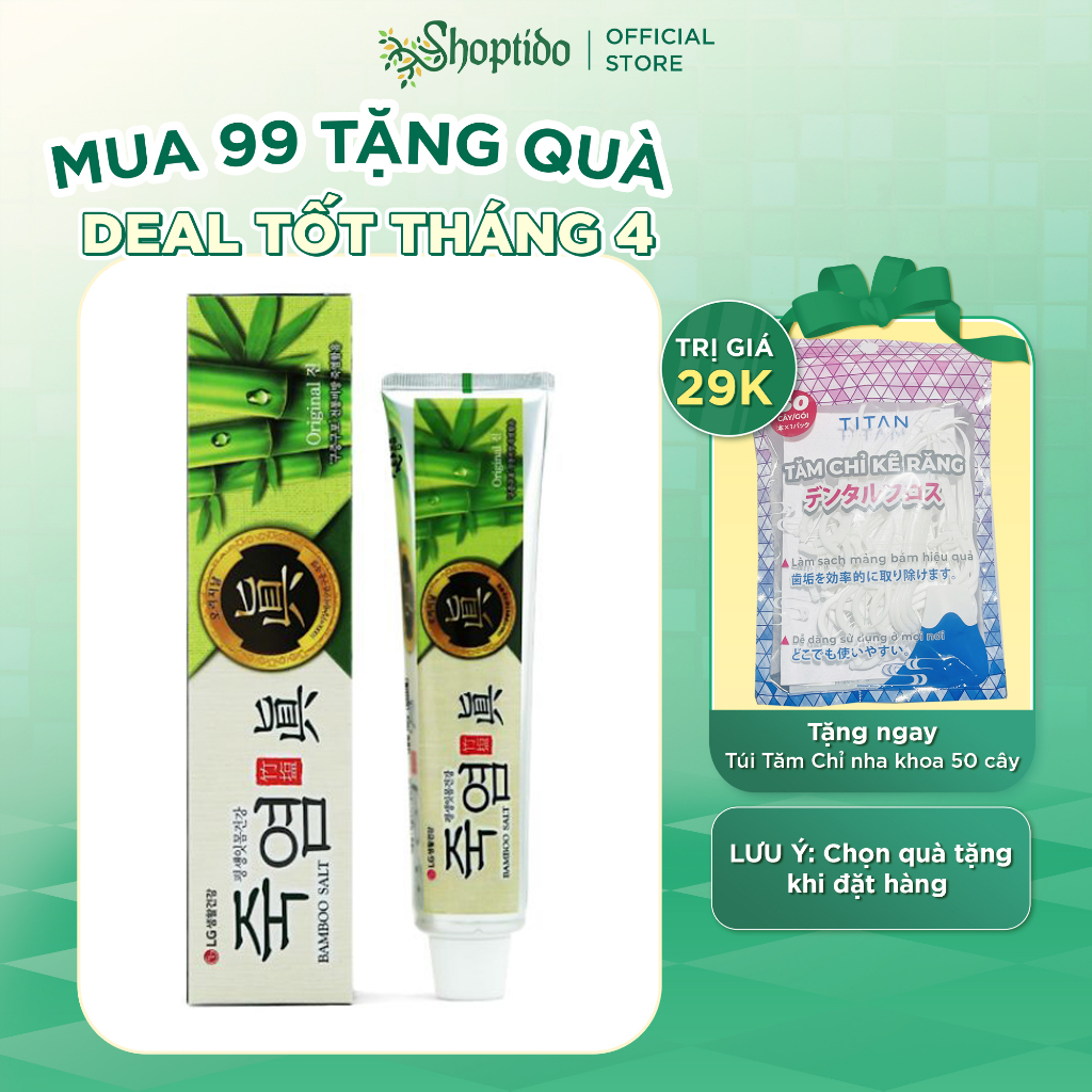 Kem đánh răng Bamboo Salt Original Muối Tre chăm sóc nướu Bamboo Salt Original LG Việt Nam 160g ...