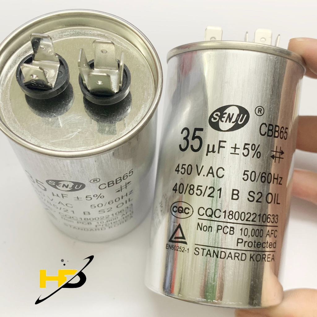 Tụ Khởi Động CBB65 35uF 450V Dùng Cho Máy Lạnh, Điều Hòa, Máy Giặt ...