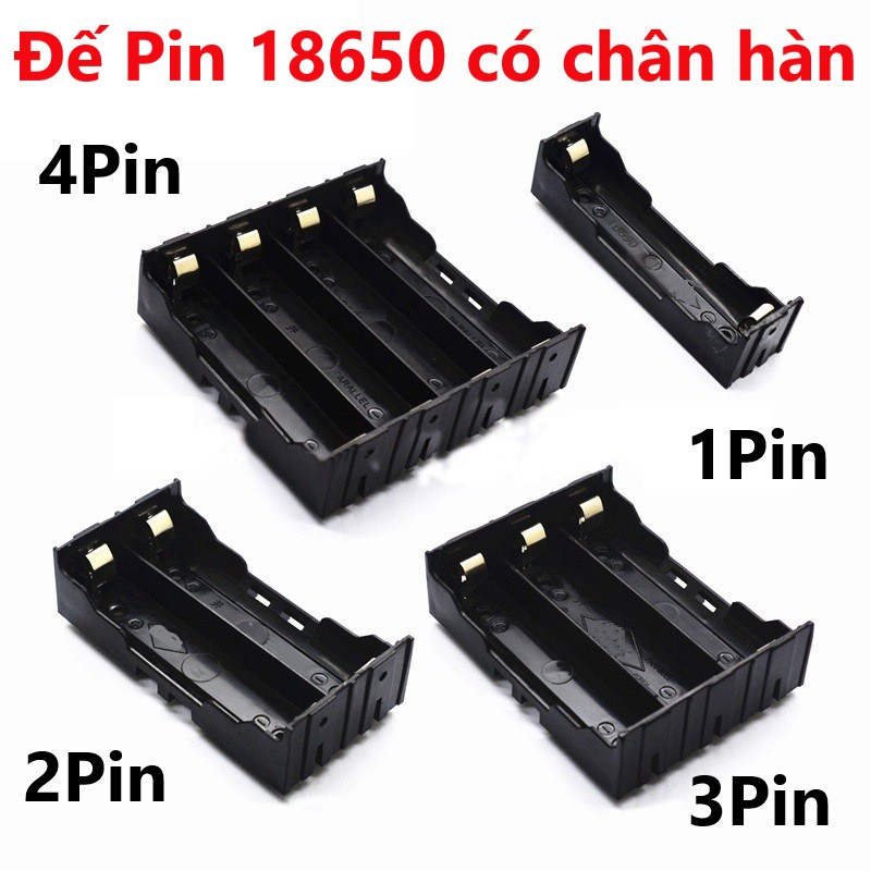 Đế Pin 18650 có chân hàn, 1 Pin, 2 Pin, 3 Pin, 4 | Shopee Việt Nam