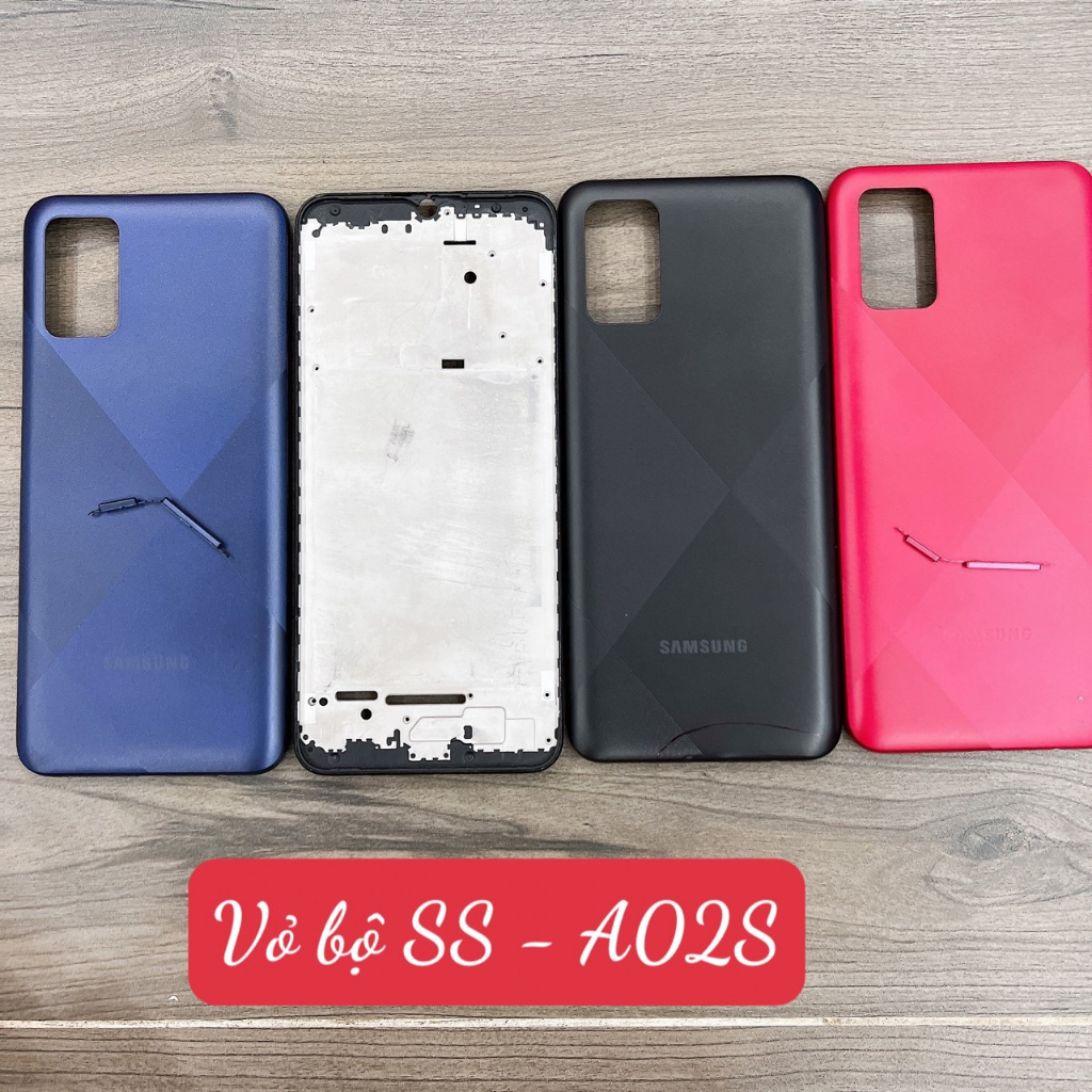 Lưng vỏ samsung a02s, nắp lưng, lưng nhựa, benzen, khung sườn màn hình ...