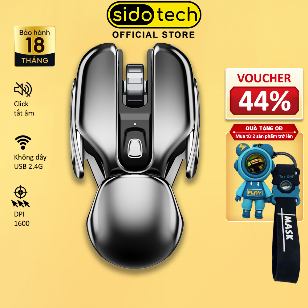 Chuột máy tính không dây SIDOTECH PX2 wireless USB gaming thiết kế công ...
