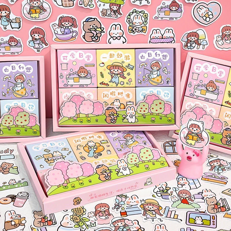 Sticker 6 hộp mini nhiều màu | Shopee Việt Nam