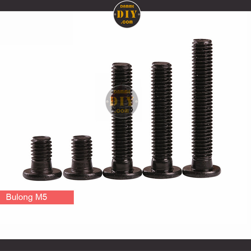 Bộ 10 Bulong M3 - M5 đầu bằng dẹt lục giác trong | Shopee Việt Nam