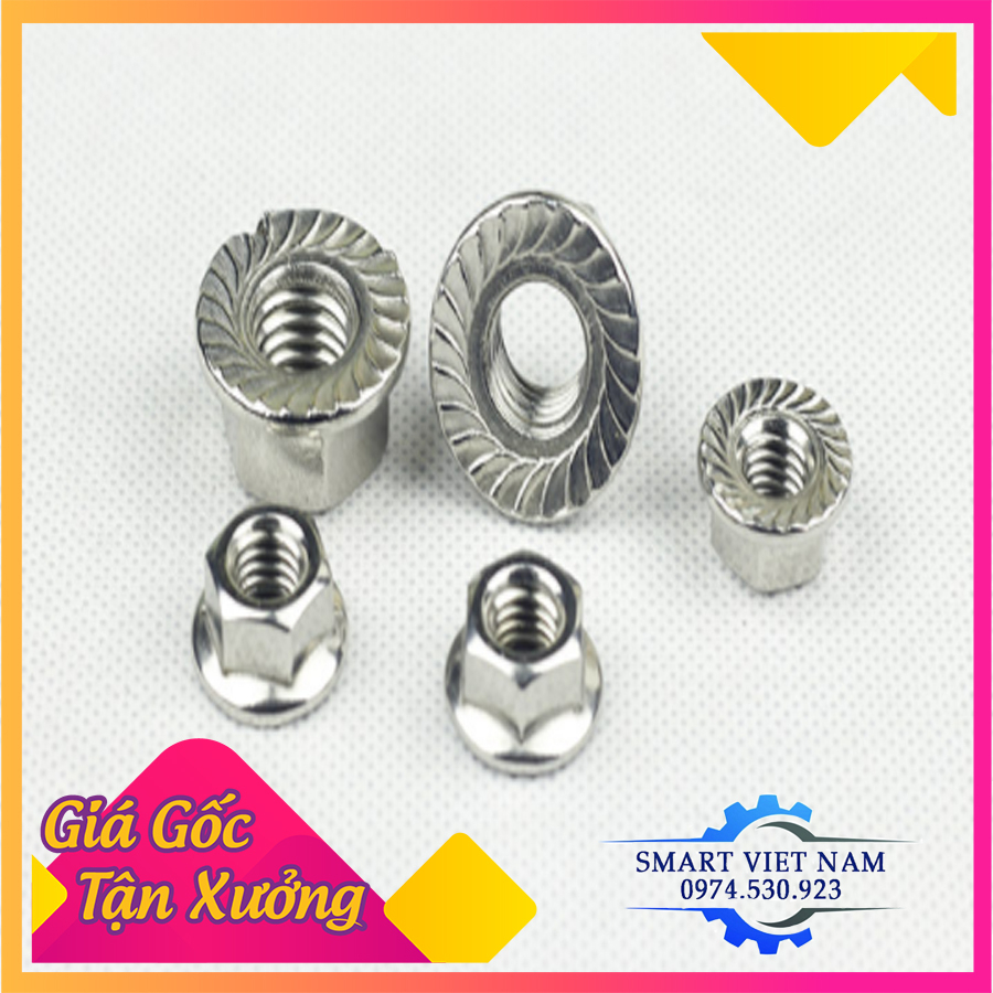 Ecu inox liền long đen M4,M5,M6,M8,M10,M12 Combo 10 chiếc | Shopee Việt Nam
