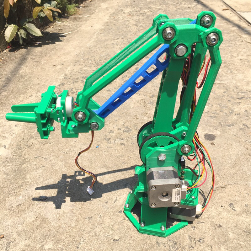 Cánh tay robot IN 3D kèm động cơ bước (lắp ráp sẵn như hình, giao màu ngẫu nhiên) | Shopee Việt Nam