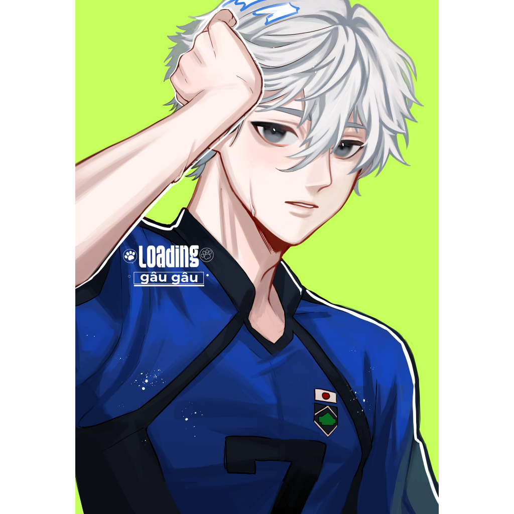[Card + Artprint] Card bo góc - Tranh vẽ Blue Lock by Loading Gâu Gâu ...