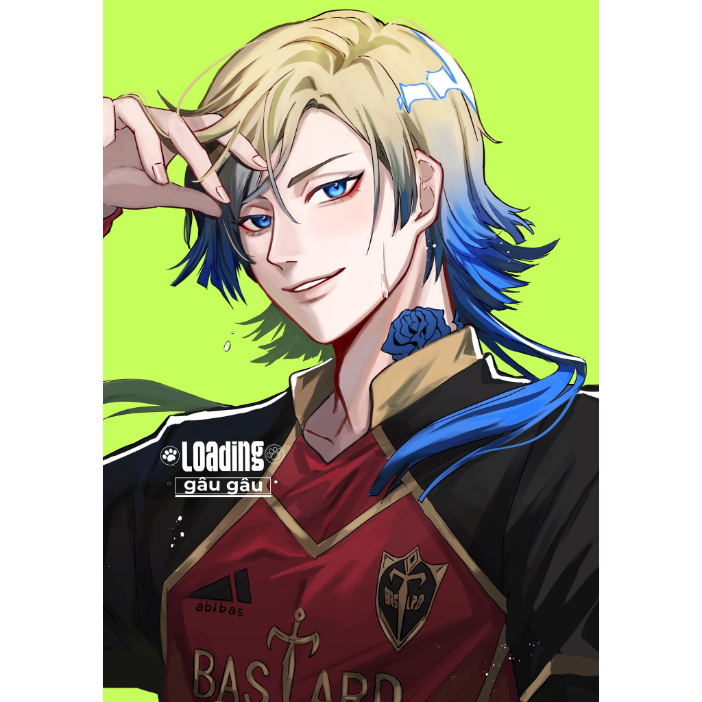 [Card + Artprint] Card bo góc - Tranh vẽ Blue Lock by Loading Gâu Gâu ...