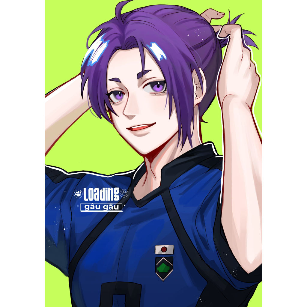 [Card + Artprint] Card bo góc - Tranh vẽ Blue Lock by Loading Gâu Gâu ...