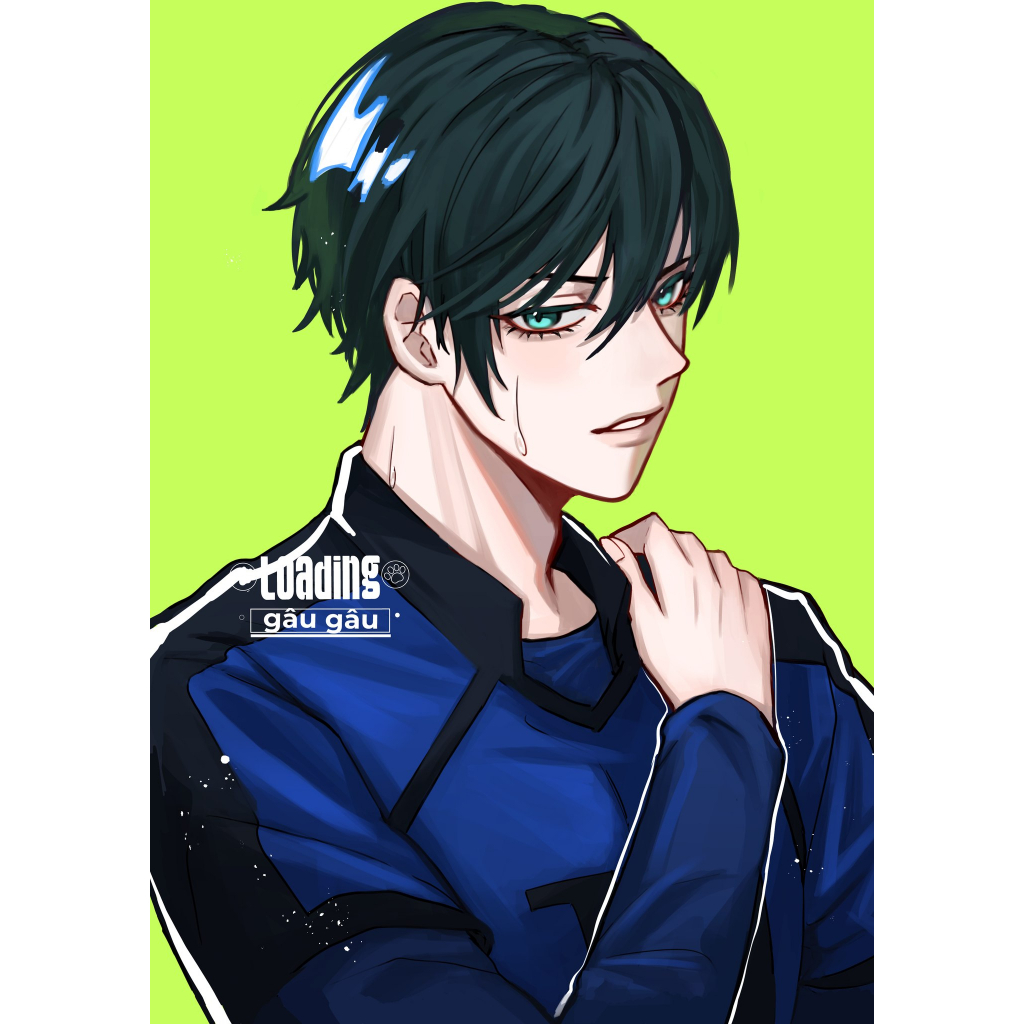 [Card + Artprint] Card bo góc - Tranh vẽ Blue Lock by Loading Gâu Gâu ...