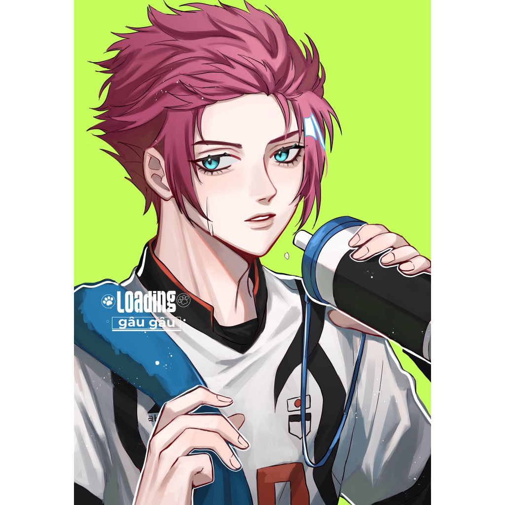 [Card + Artprint] Card bo góc - Tranh vẽ Blue Lock by Loading Gâu Gâu ...