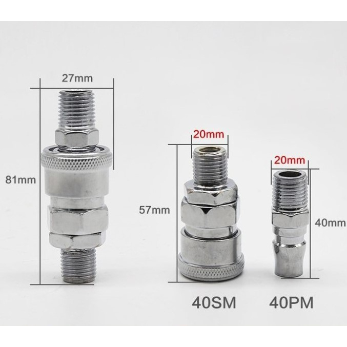 Khới nối nhanh ống khí PM40 (đầu đực) - SM40 (đầu cái) | Shopee Việt Nam