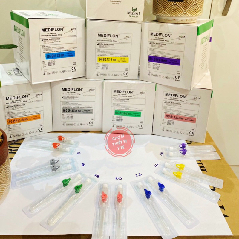 HỘP 100 CÂY KIM LUỒN TĨNH MẠCH KIM LUỒN CATHETER tiêm truyền tĩnh mạch ...